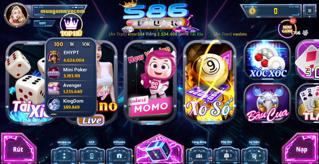 Mã Nguồn S86 Source Code Game Bài Tài Xỉu - Cung Cấp Mã Nguồn Chất Lượng Hàng Đầu VN